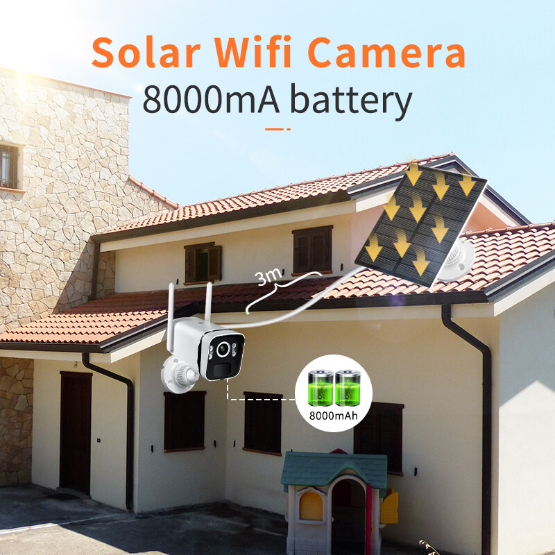 Wistino Solar Wifi Kit 4ch Wireless HD 4MP Motion Detection IP Camera ...