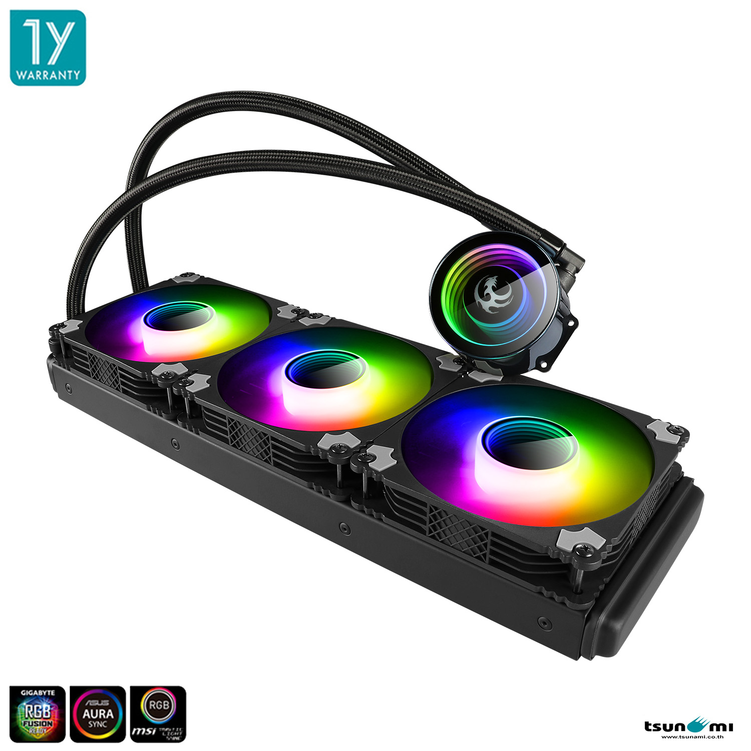 ชุดน้ำระบบปิด Tsunami SL-360 Unlimited Deep Space Lighting ARGB Multi ...