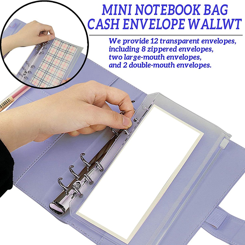 A6 Binder and 12 Transparent Envelopes System Budget Planning Notepad ...