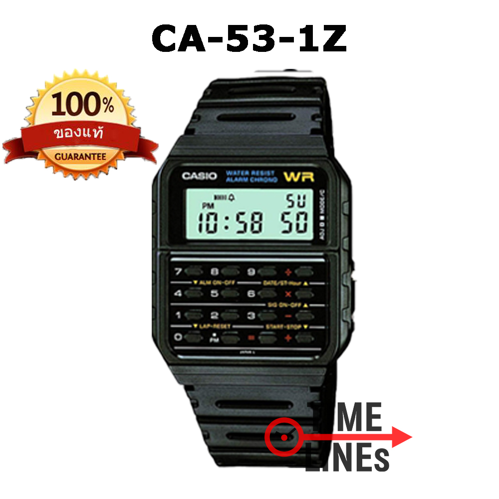 CASIO ของแท้ รุ่น CA-53W CA-53WF นาฬิกาชาย DATA BANK มีเครื่องคิดเลข ...