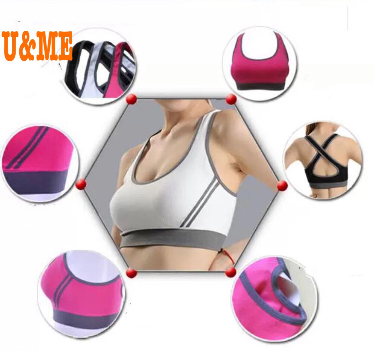 U&MEชุดชั้นใน Sport Bra Anny แบบสวมใส่ ไร้โครง เนื้อผ้านุ่ม มีความยิดดยุนสูง กระชับ ใส่สบาย ...