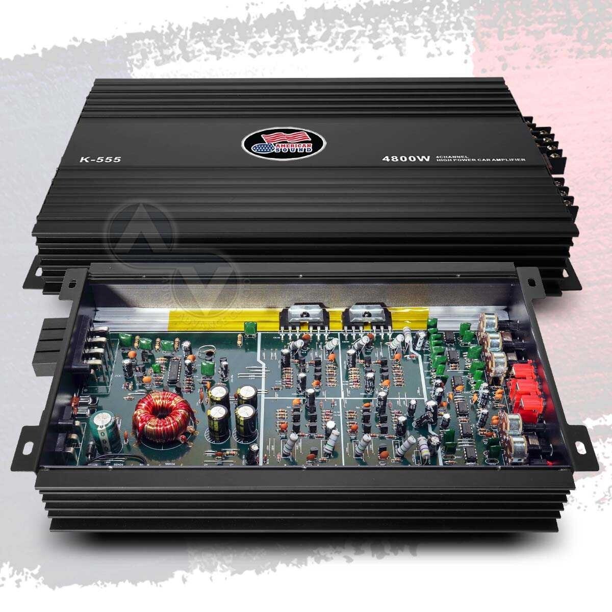 สินค้าขายดีเพาเวอร์แอมป์ 4CH เพาเวอร์แอมป์ Class AB 4ชาแนล 4800 วัตต์ K-555 ปรีแอมป์ 7แบรนด์ ...