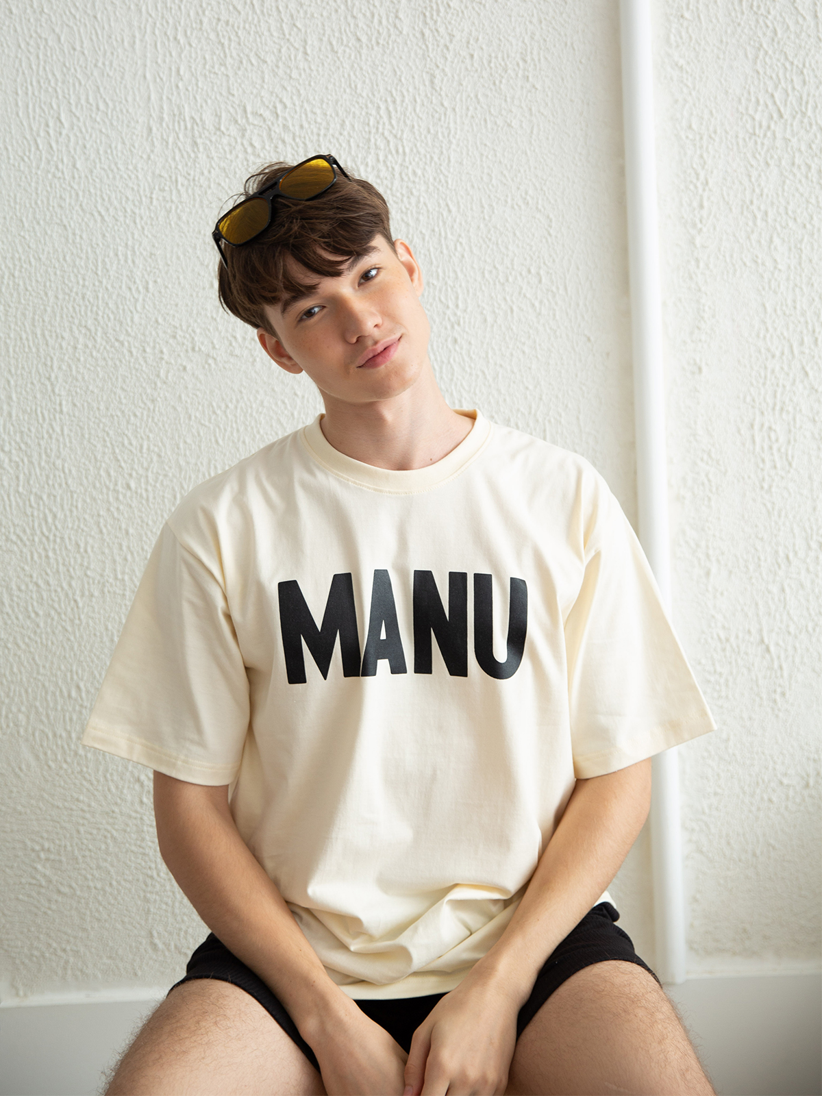 MANU-Oversized T-Shirt เสื้อยืดโอเวอร์ไซส์ เสื้อยืดคอกลม ทรงสวย ใส่สบาย ...