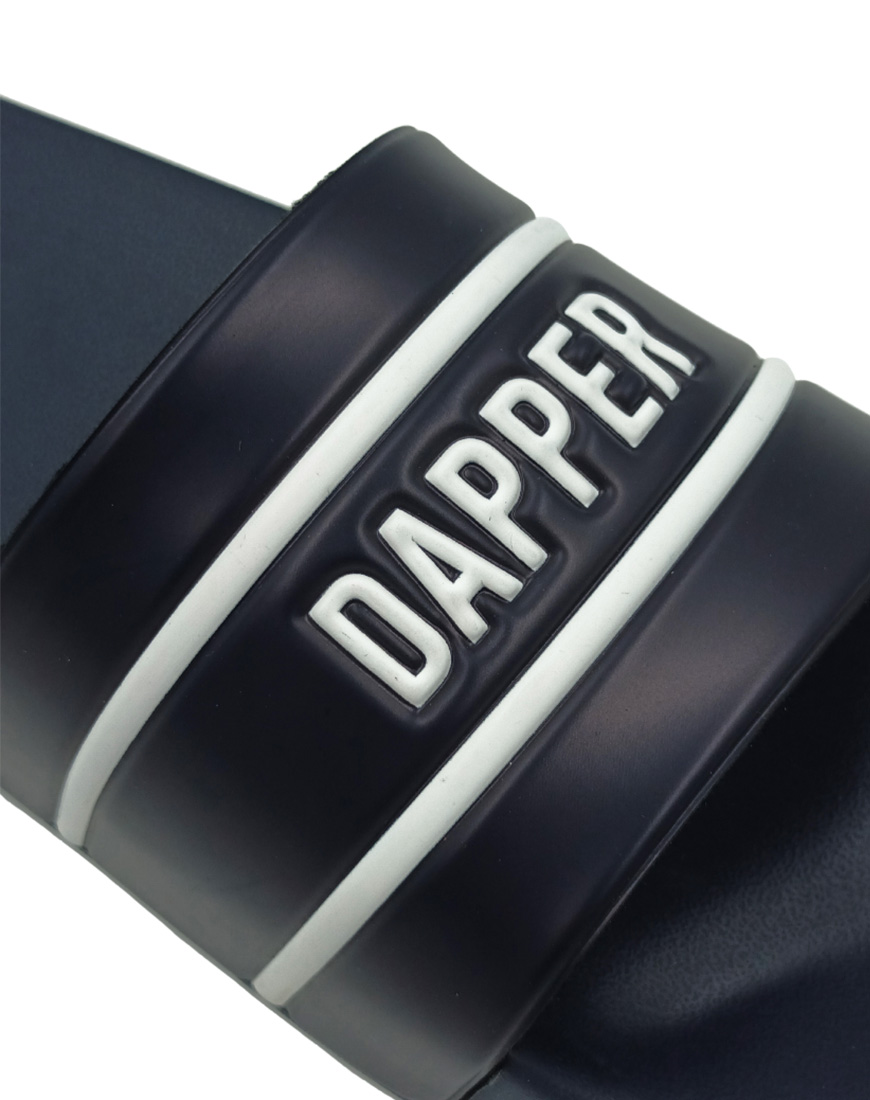 DAPPER รองเท้าแตะ DAPPER Logo Stamp Pool Slide Sandals สีกรมท่า ...