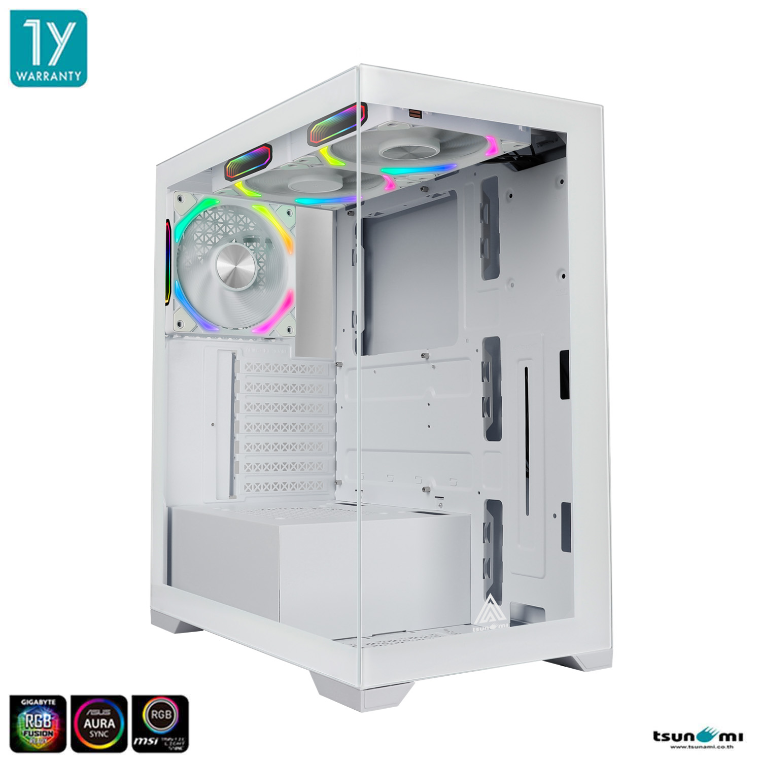 เคสคอมพิวเตอร์ Tsunami Adventure X Pro Panorama Gaming Case with 1266 ...