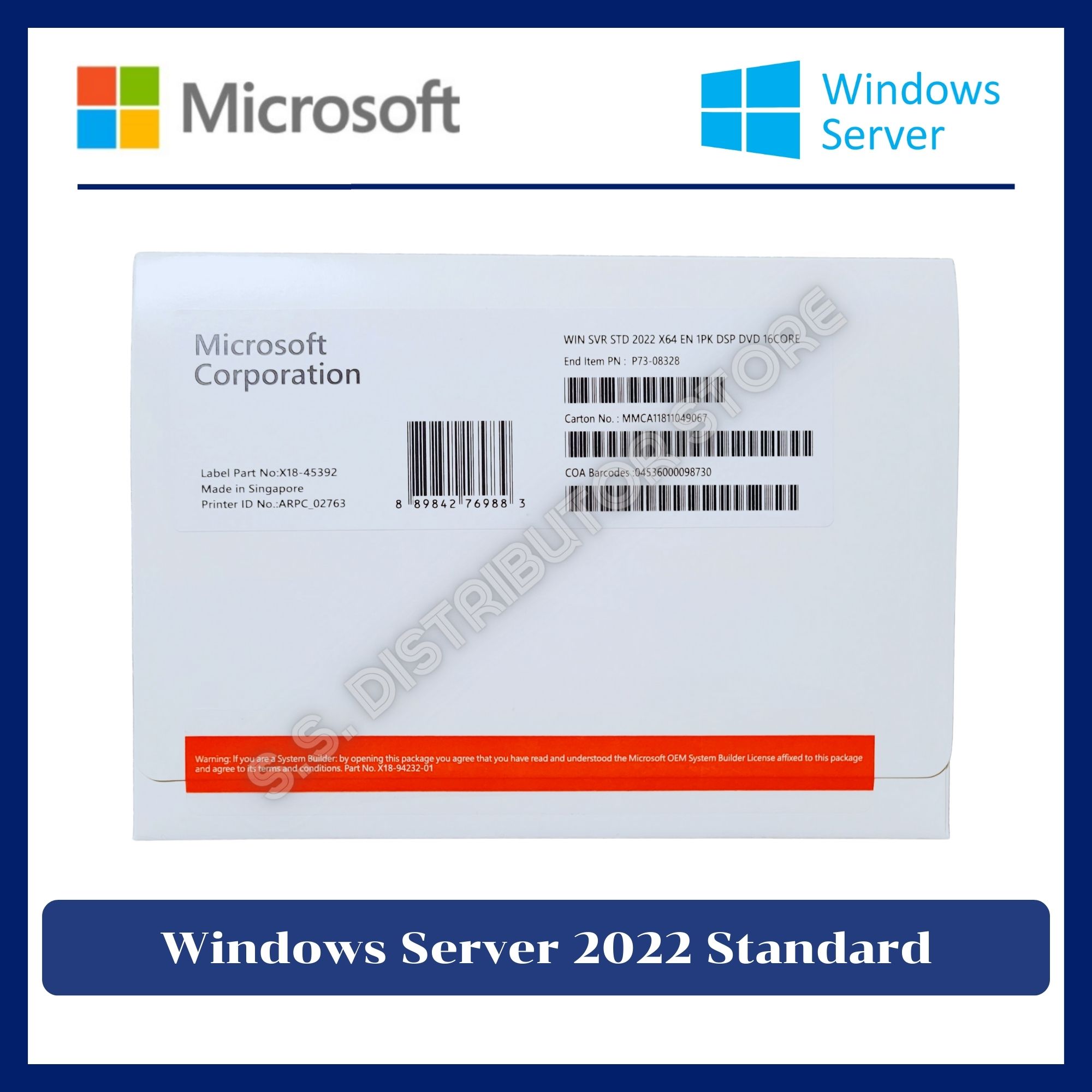 Windows Server 2022 Standard 64 Bit (OEM) P73-08328 | Lazada.co.th
