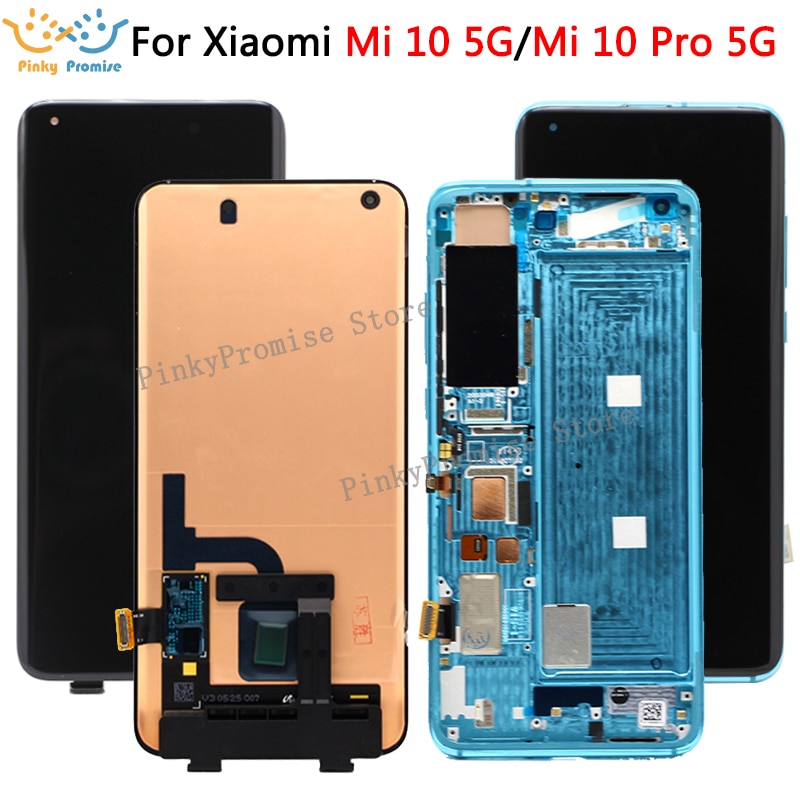 Super AMOLED For Xiaomi Mi 10 Lcd Touch Screen Digitizer Screen Assembly For Xiaomi Mi 10 Pro 5G ...