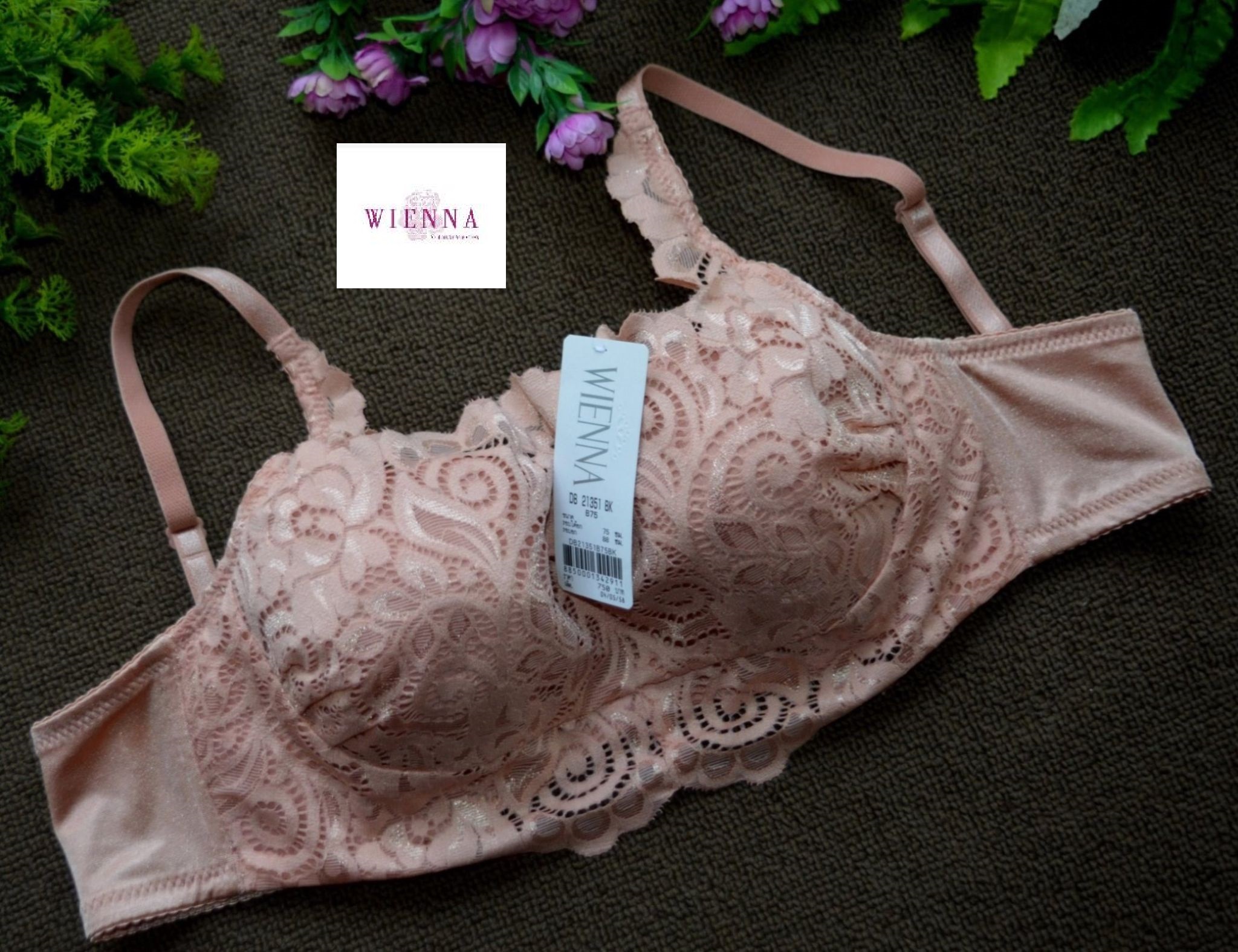 เสื้อชั้นในลูกไม้ ป้ายครบ มีโครง Wienna Size B75/34 - Emfant - ThaiPick