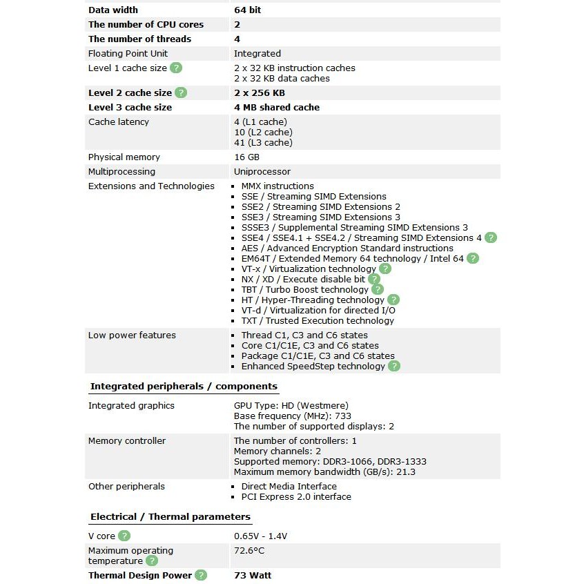 INTEL CORE i5-680 CPU i5 680 3.6GHz Dual-Core 73W 4M Socket LGA 1156 ...