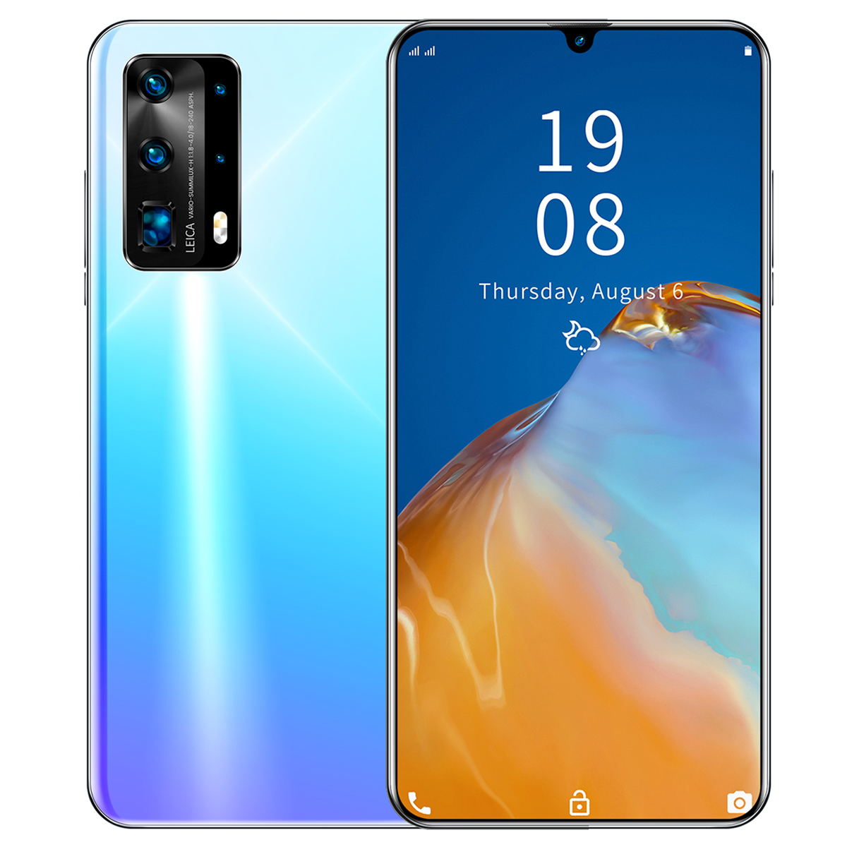 P45 PRO 6.8 นิ้ว 4+32GB ลายนิ้วมือหลายภาษารองรับ โทรศัพท์มือถือ Android ...