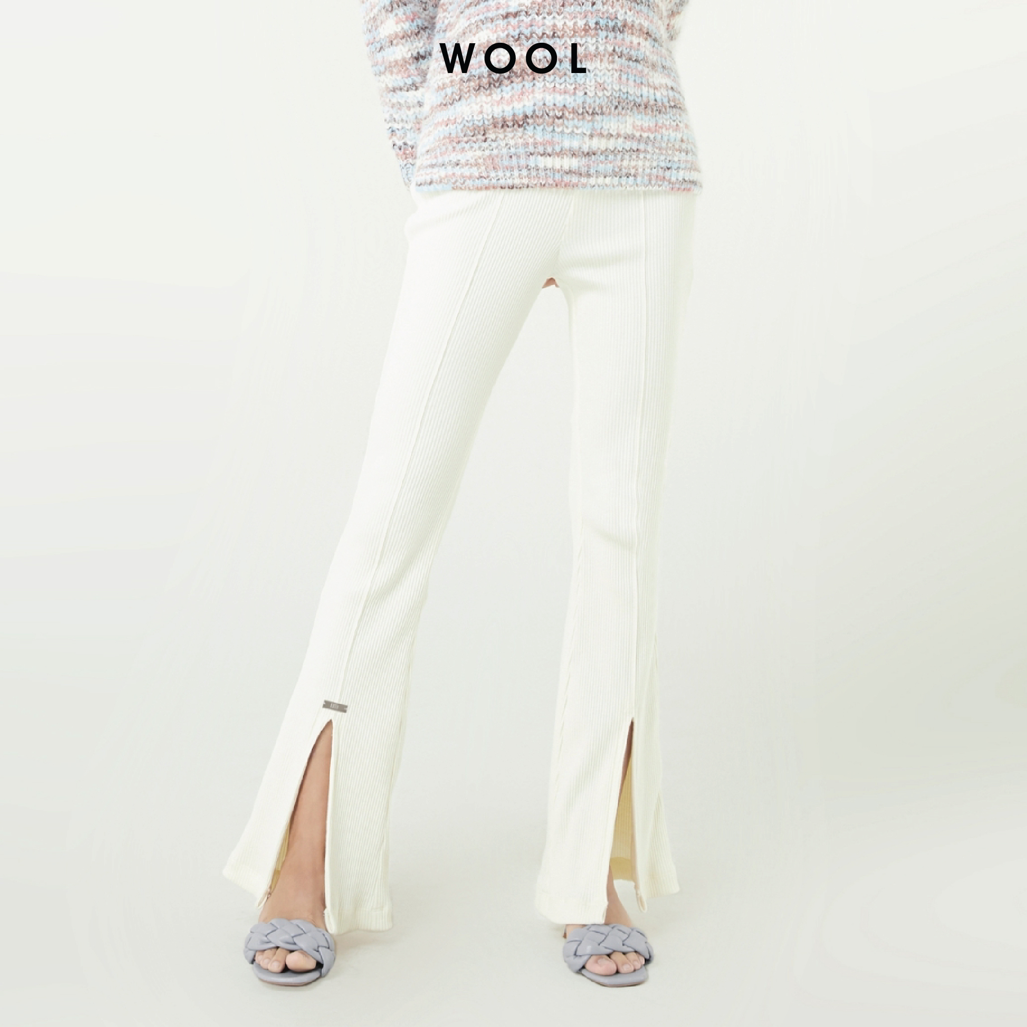 WOOL - Tali Pants กางเกง ทรง flare ผ้ายืด ผ้าร่อง 2 สี [Preorder ...