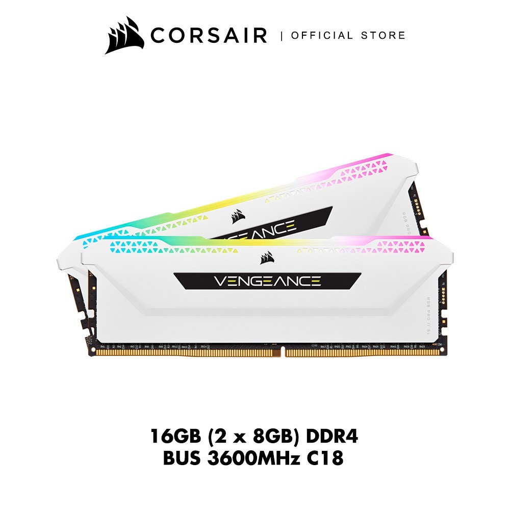 CORSAIR RAM VENGEANCE RGB PRO SL 32GB 2x16GB DDR4 DRAM 3600MHz C18