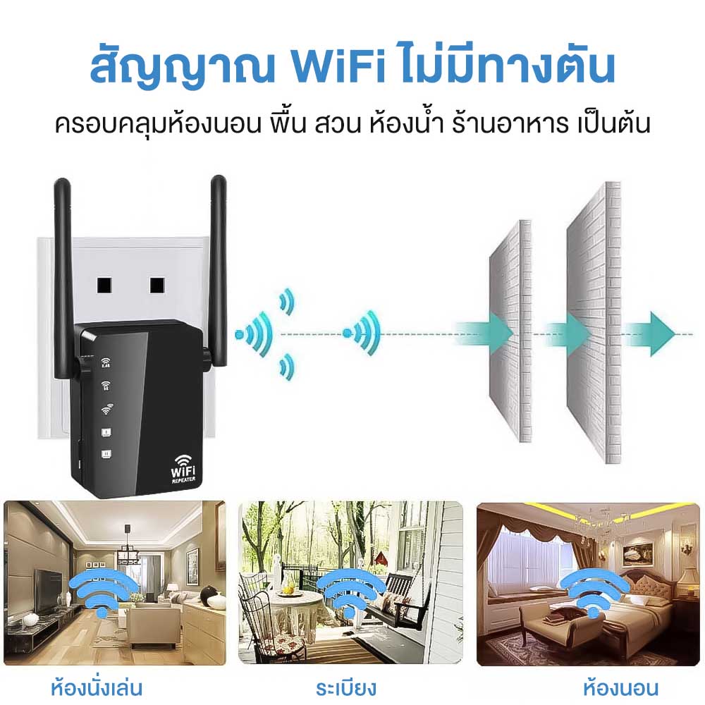 2.4G 5G ตัวปล่อยสัญญาwifi 300mbps ไร้สาย Wi-Fi ตัวขยายสัญญาณ 5Ghz Long ...