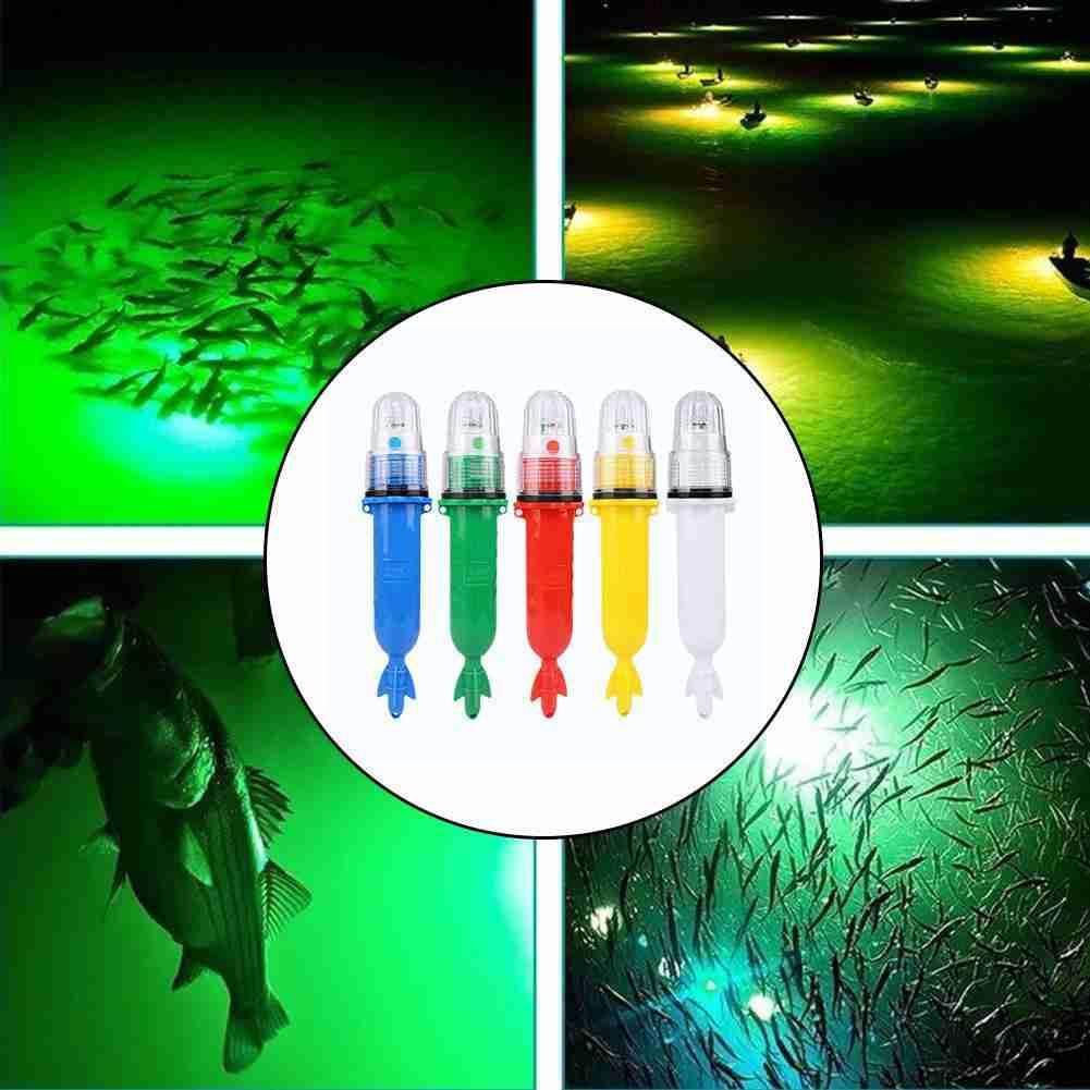 3 Color LED Underwater Fishing Light Night Indicator Bait Alarm Tip ...