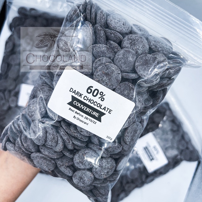 Dark Chocolate Couverture 60% ดาร์คช็อกโกแลตแท้ ดาร์กช็อกโกแลตเข้มข้น ...