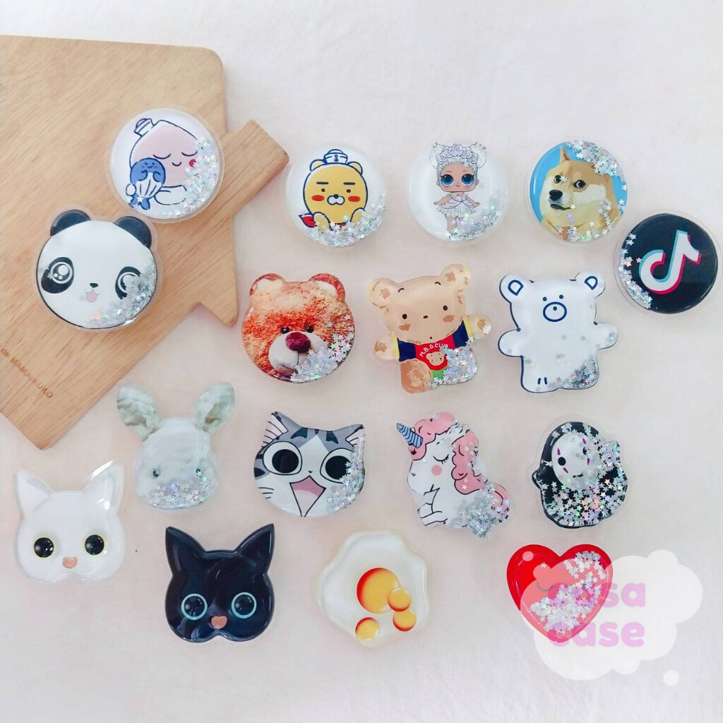 Griptok Liquid Unicorn popsocket การ์ตูนติดหลังมือถือ ที่ติดโทรศัพท์ ที่ติดหลังมือถือ กริบต็อก ...