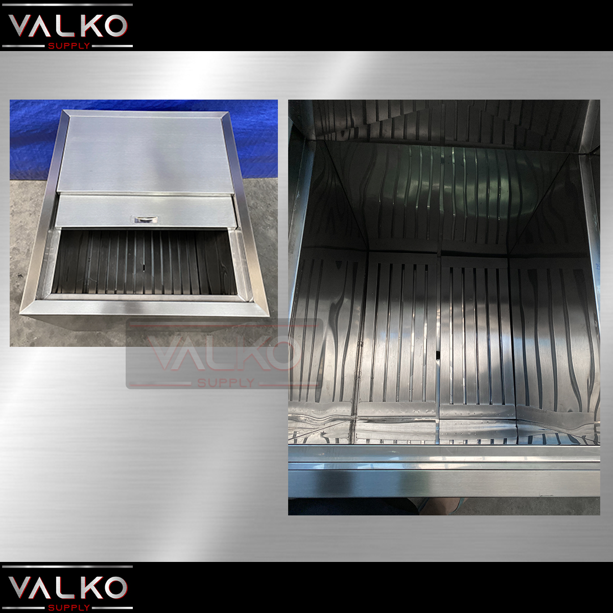 ถังน้ำแข็งสแตนเลส 100 ลิตร ฝาบน เกรด 304 ทั้งตัว Valko Supply - ValkoSupply - ThaiPick