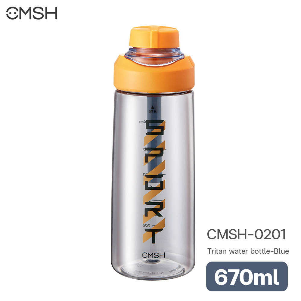 CMSH กระบอกน้ำเด็กไปโรงเรียน ขวดน้ำพกพาแบบยกดื่ม tritan bottle 670ml/420ml - TKK THAILAND - ThaiPick