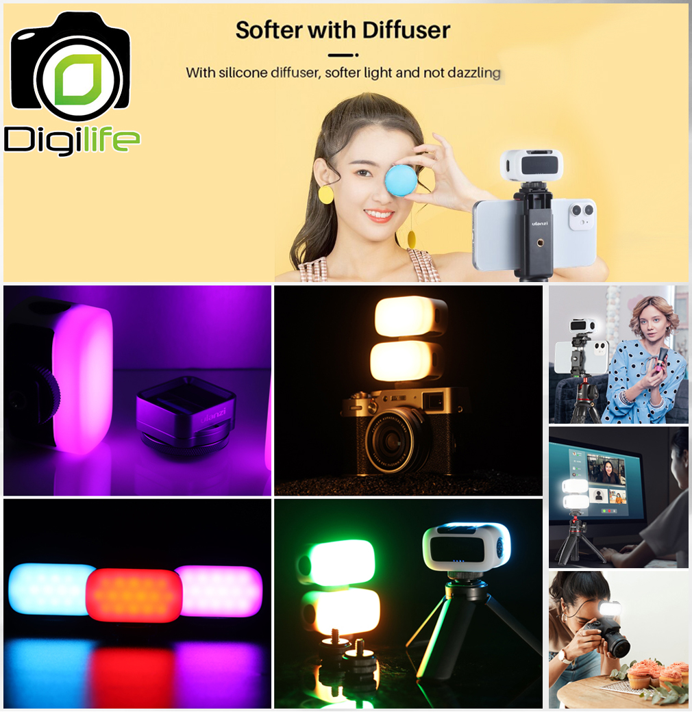 Ulanzi VL15 Mini RGB ไฟ LED Video Light หลากสี - เพิ่มแสงสว่าง สำหรับ ...