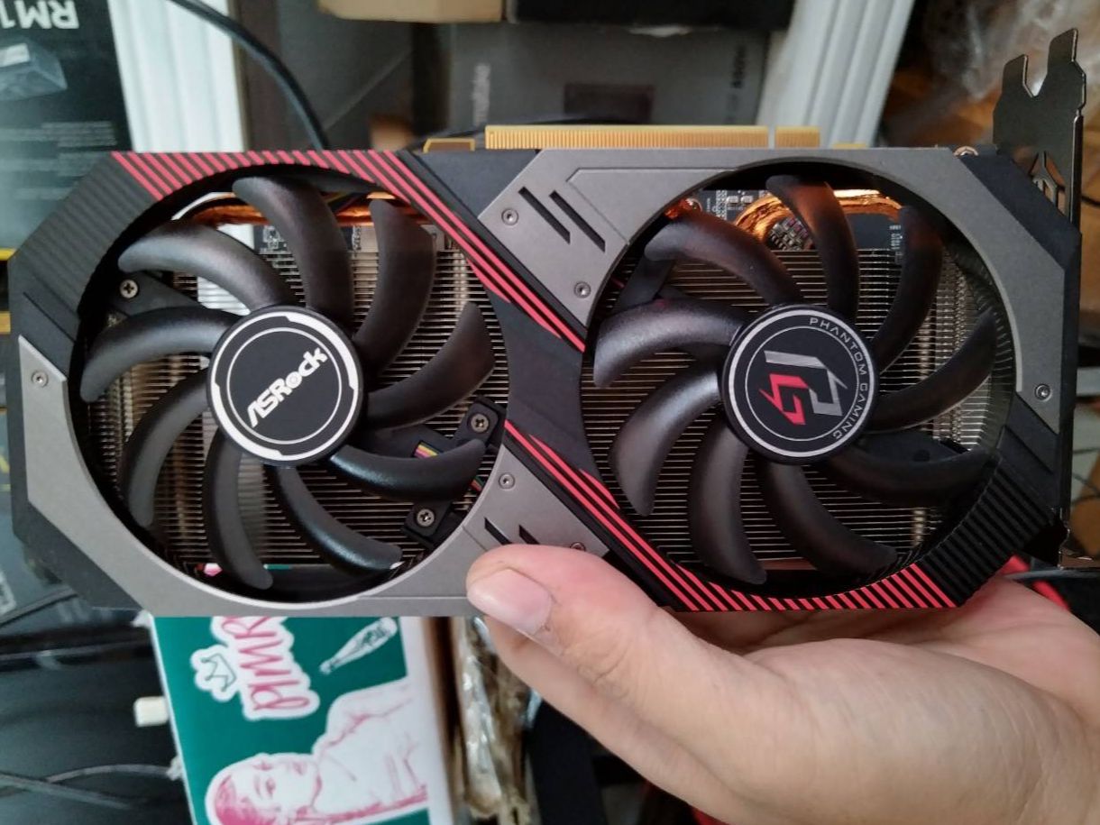 การ์ดจอ VGA RX 5600 AsRock Phantom Gaming 6GB D5 2fan สวยๆ OEM ใช้งาน ...