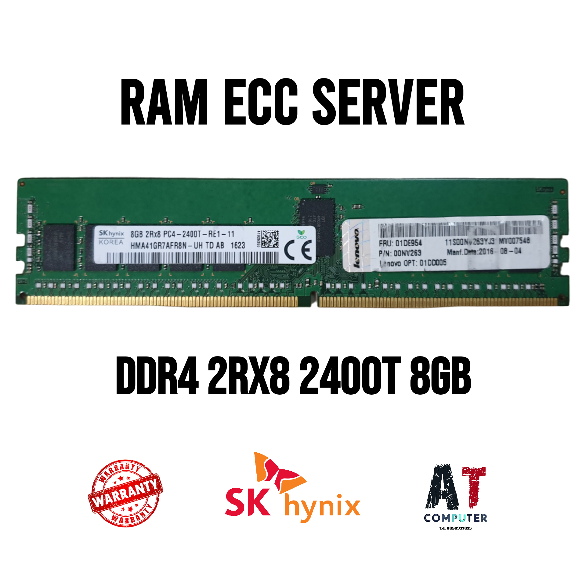 RAM ECC DDR4 PLC-2400T 2400MHZ 8GB / 16GB / 32GB SAMSUNG SK HYNIX ...