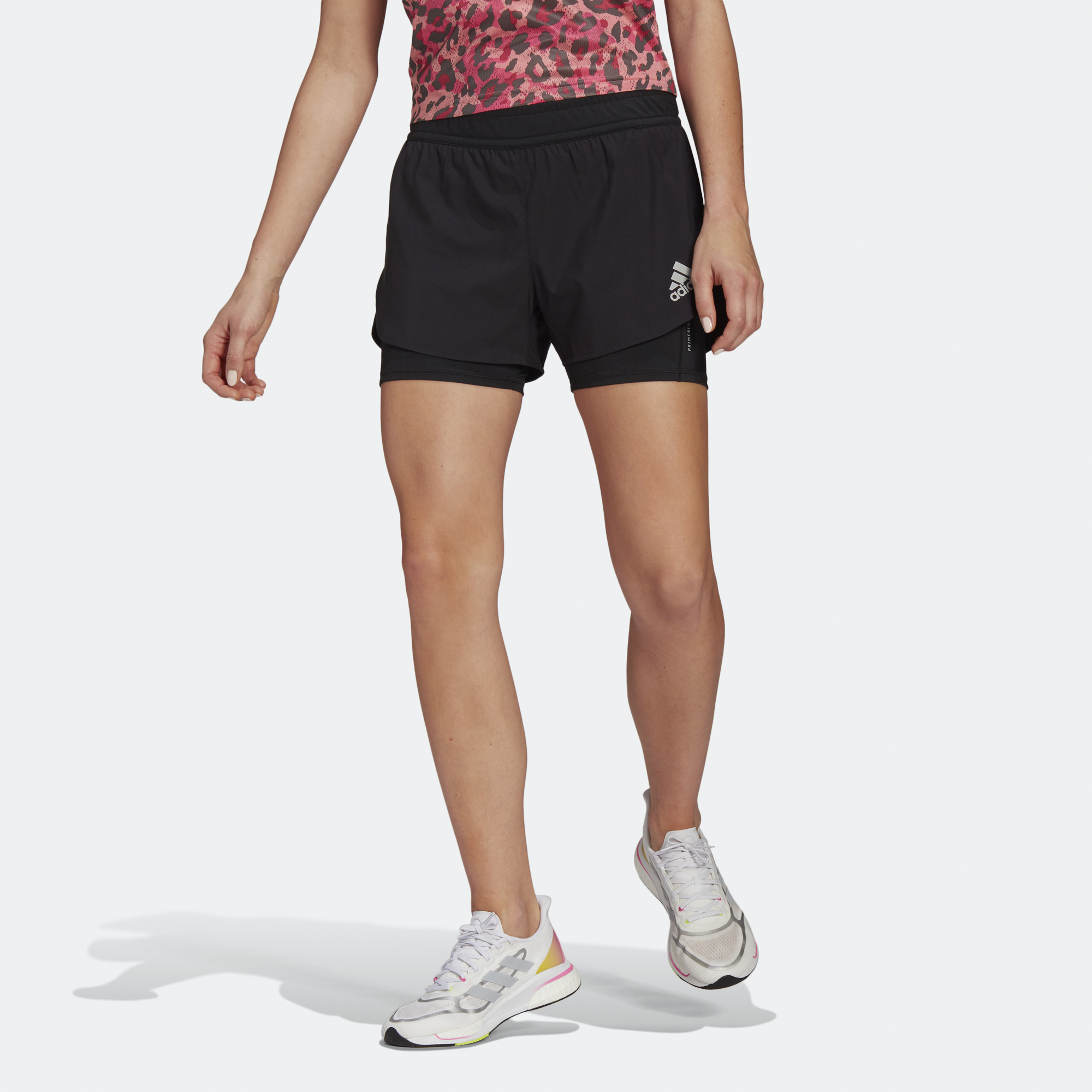 adidas RUNNING Fast Primeblue Two-in-One Shorts Women Black GN4409 ...