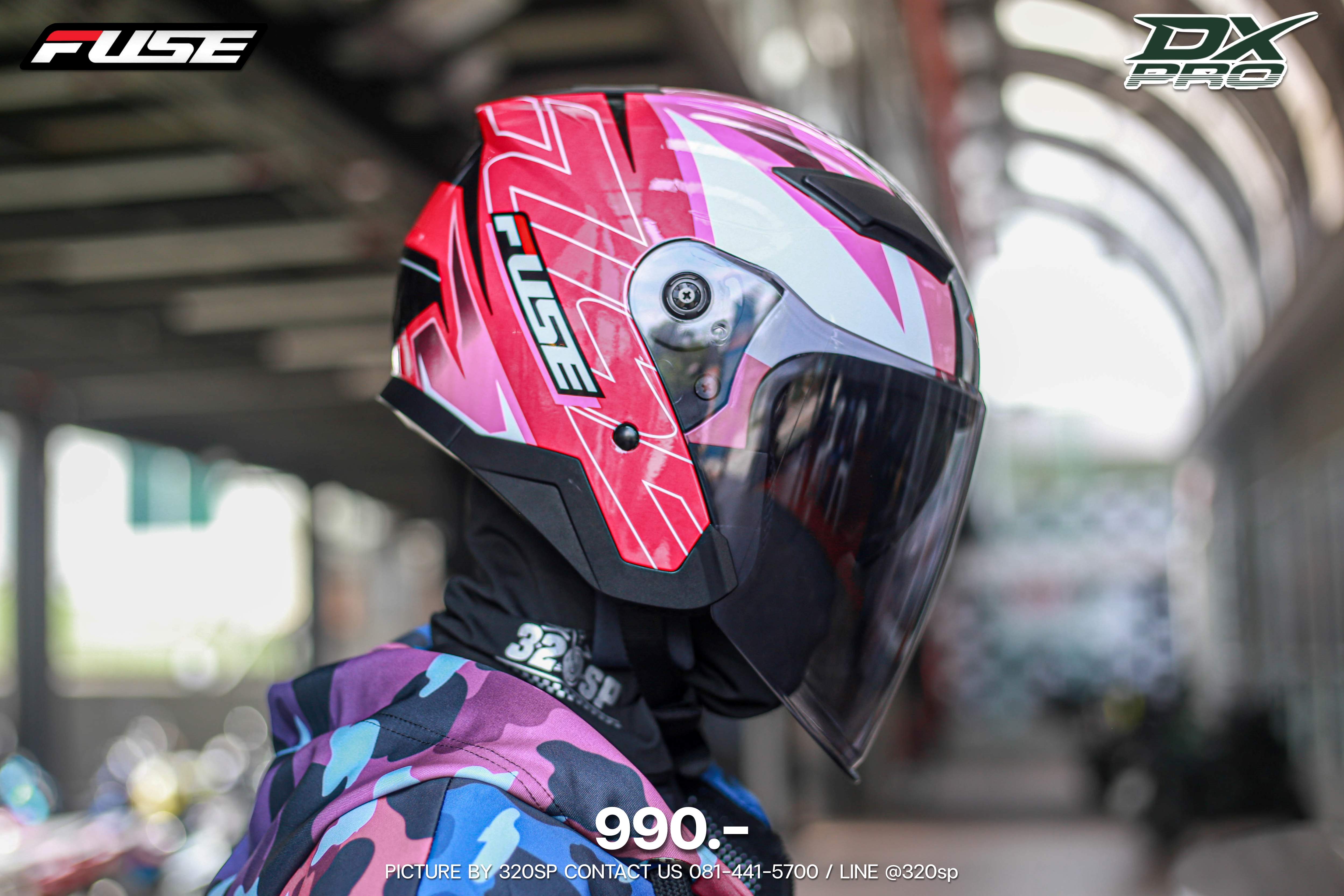 หมวกกันน็อคครึ่งใบ FUSE รุ่น DX-PRO 7 ลายล่าสุด ส่งไว - 320SP - ThaiPick