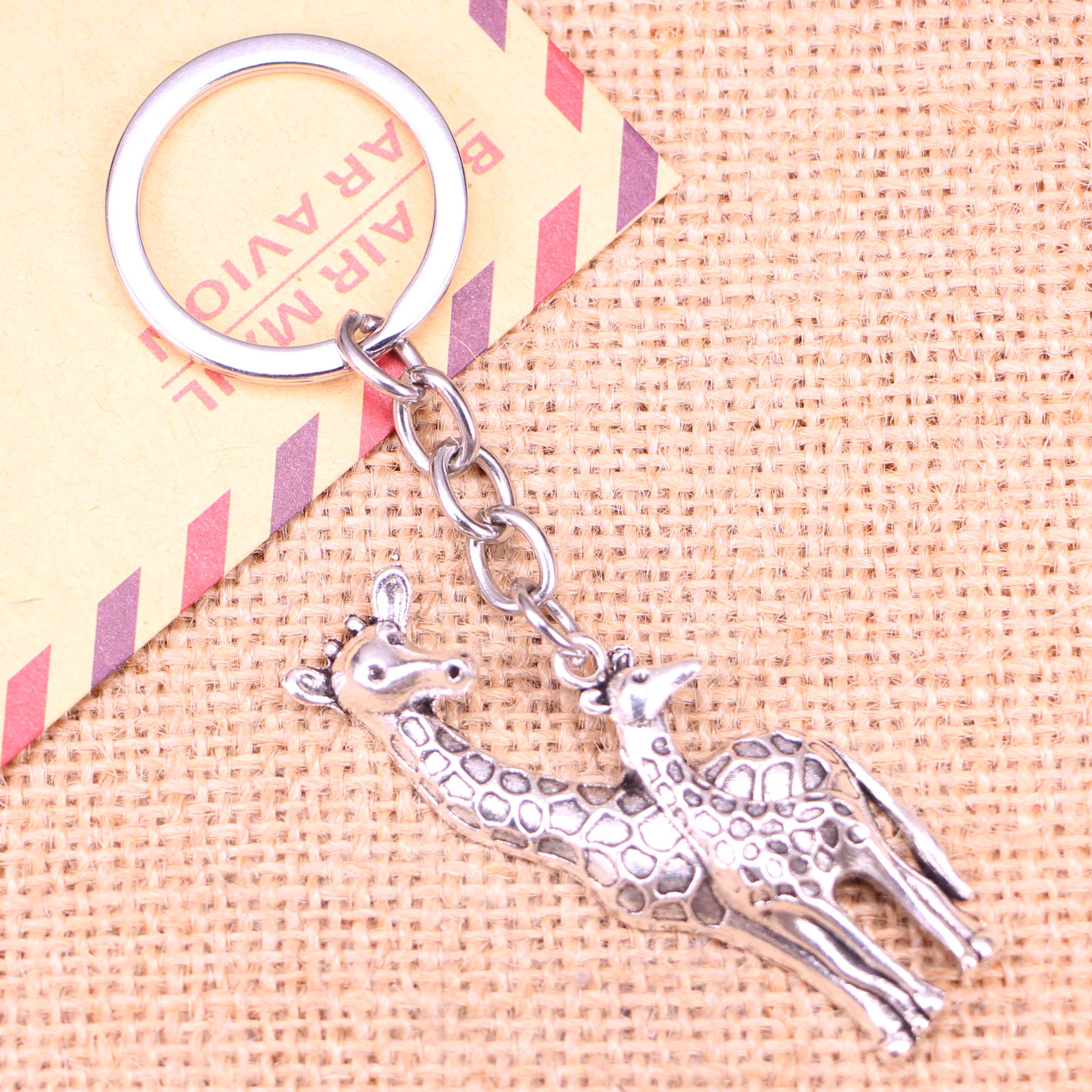 20pcs New Fashion Keychain 54x22mm giraffe deer Pendants DIY Men ...