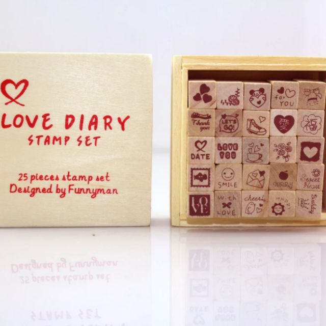 H096 ตัวปั๊ม ตรายาง ตราปั๊ม Love Diary Stamp set (มีหมึกแยกขาย) - shop ...