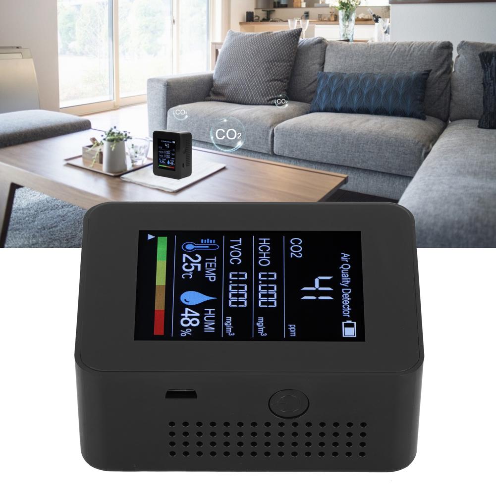 【สิ่งดีๆแนะนำ】Carbon Dioxide CO2 HCHO Detector Portable Air Quality ...