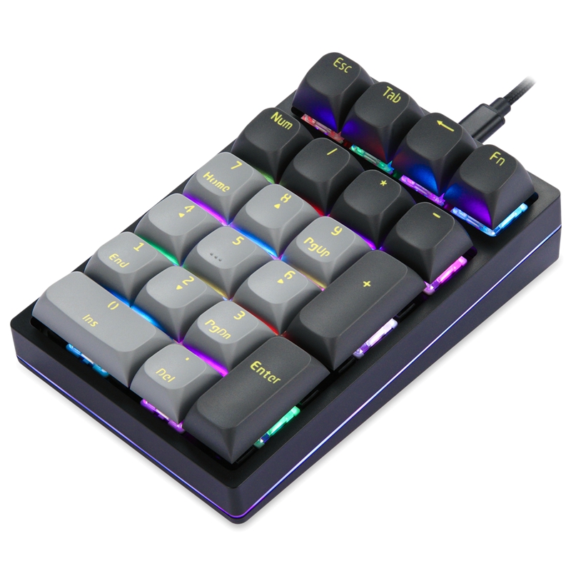 MOTOSPEED K3 Digital Mechanical Keyboard 21-Key RGB Backlight with Hot ...