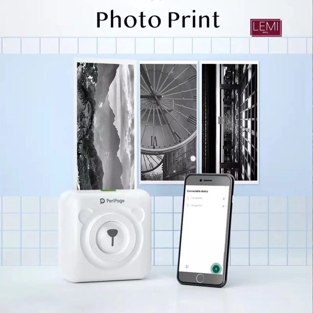 RJ Peripage กระดาษสติ๊กเกอร์ A6 A8 A9 A9S max A9S a9 pro a6s เเบบใส ...