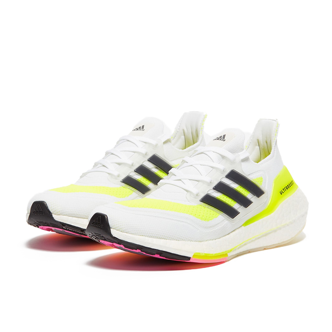 Adidas รองเท้าวิ่งผญ Ultra Boost 21 White Solar Yellow รองเท้าผ้าใบสี ...