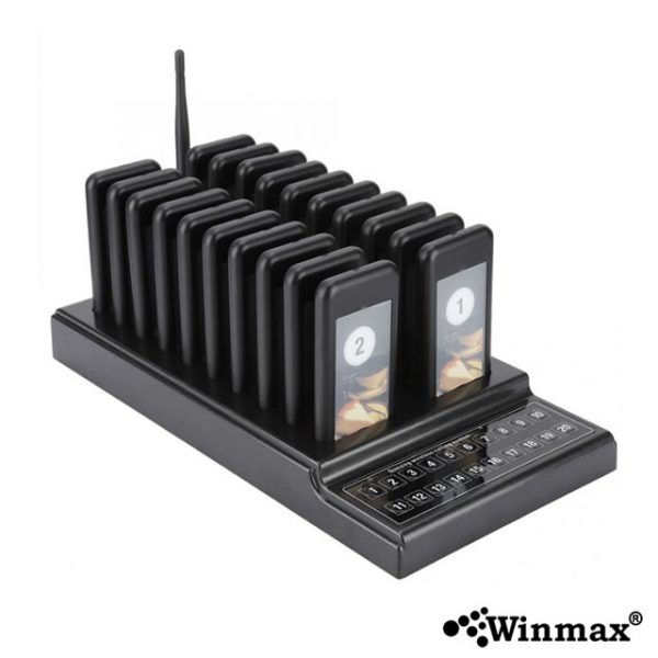 เพจเรียกคิวร้านอาหารไร้สาย 20 คิว Wireless Queue Calling System Winmax-P704 - Winmax - ThaiPick
