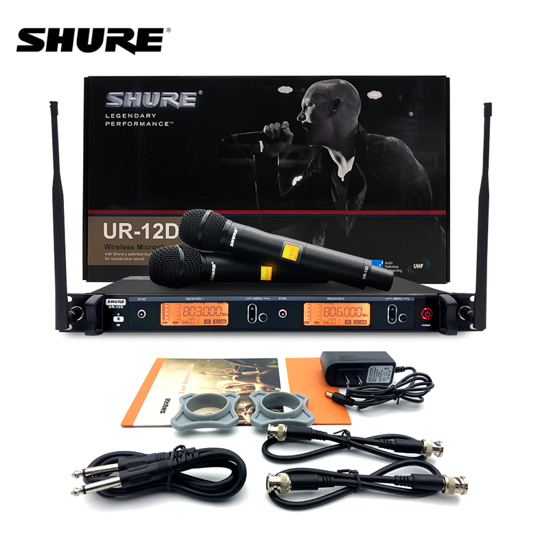 （ความถี่ใหม่ 803-806）ไมค์ลอยคู่ไร้สายชัวร์SHURE UR-12D wireless ...