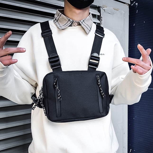 Tactical Bag Front Pack Pocket Chest Pouch Vest Rig Carry Waist Bag ...