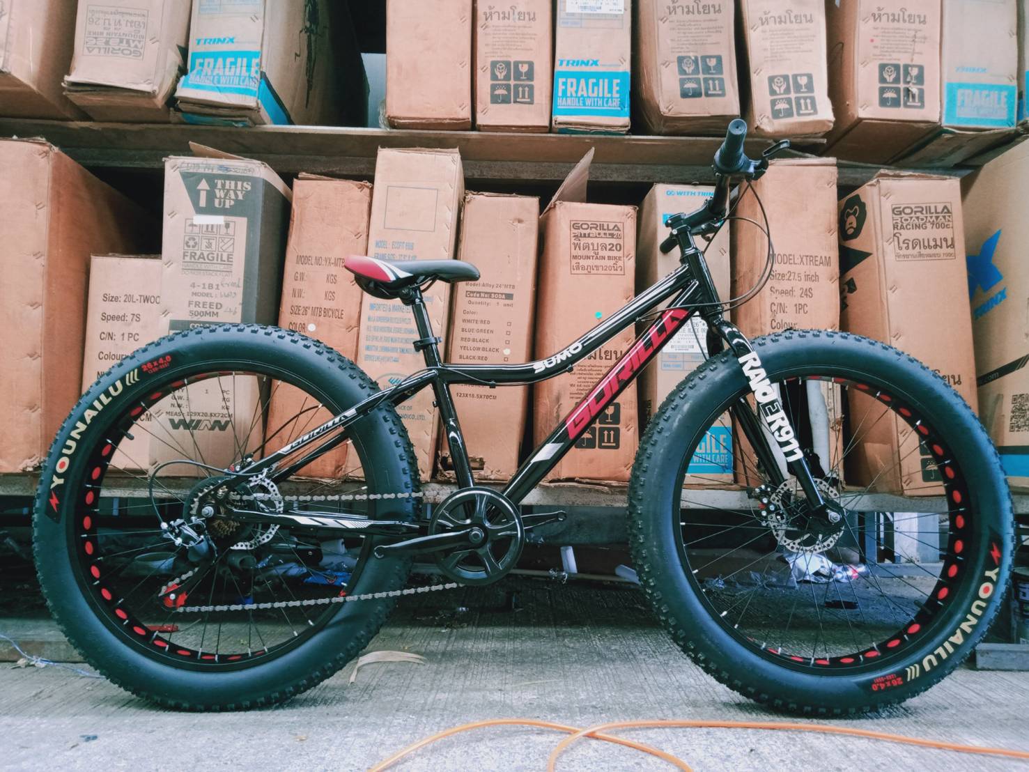 Gorilla Fat bike รุ่น SUMO วงล้อ26 นิ้ว เฟรมเหล็ก 7 สปีด ดิสเบรคหน้า ...
