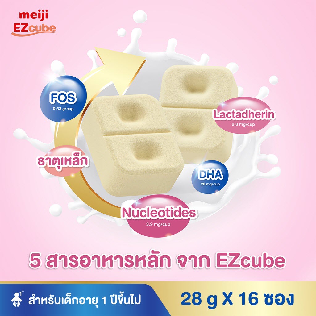 Meiji GU FORMULA GOLD EZcube 3 ผลิตภัณฑ์นมผงชนิดก้อน เมจิ จียู ฟอร์มูล่า โกลด์ อีซี่คิวบ์ 3 (1 ...