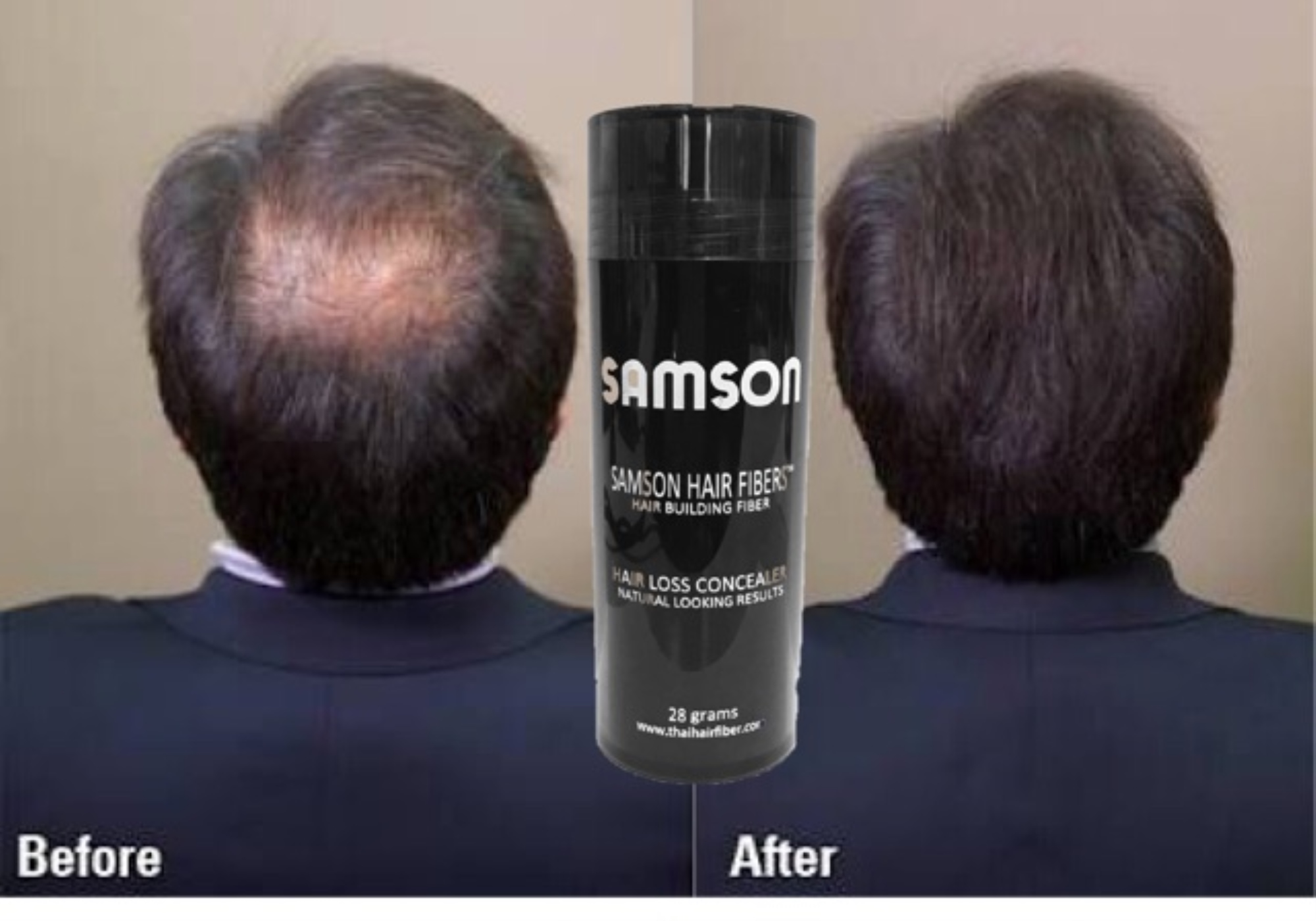 SAMSON Hair Fiber 30g ผงไฟเบอร์ปกปิดผมบาง เพิ่มผมหนา - Vjcu0q5j - ThaiPick