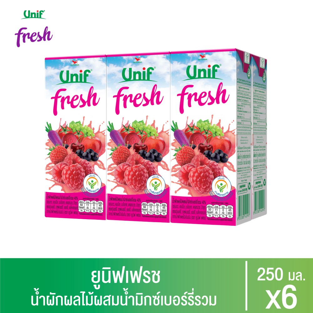 free shipping & COD -Unif Fresh Fruit Juice with Mixed Berry ยูนิฟเฟรช ...