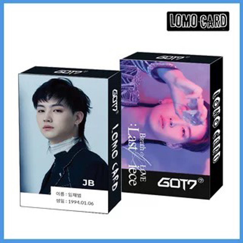 การ์ดโลโม่ โฟโต้การ์ด GOT7 30 ชิ้น/กล่อง 8.5×5.5 ซม.โลโม่การ์ด lomocard kpop MARK มาร์ก,JACKSON ...