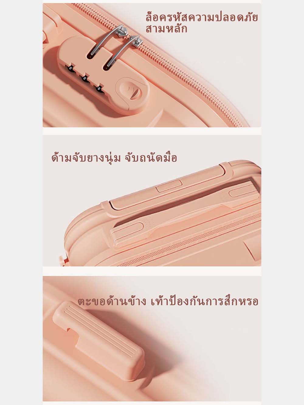 ZT luggage 20-24 inch fashion stripe luggage large capacity travel bag ...