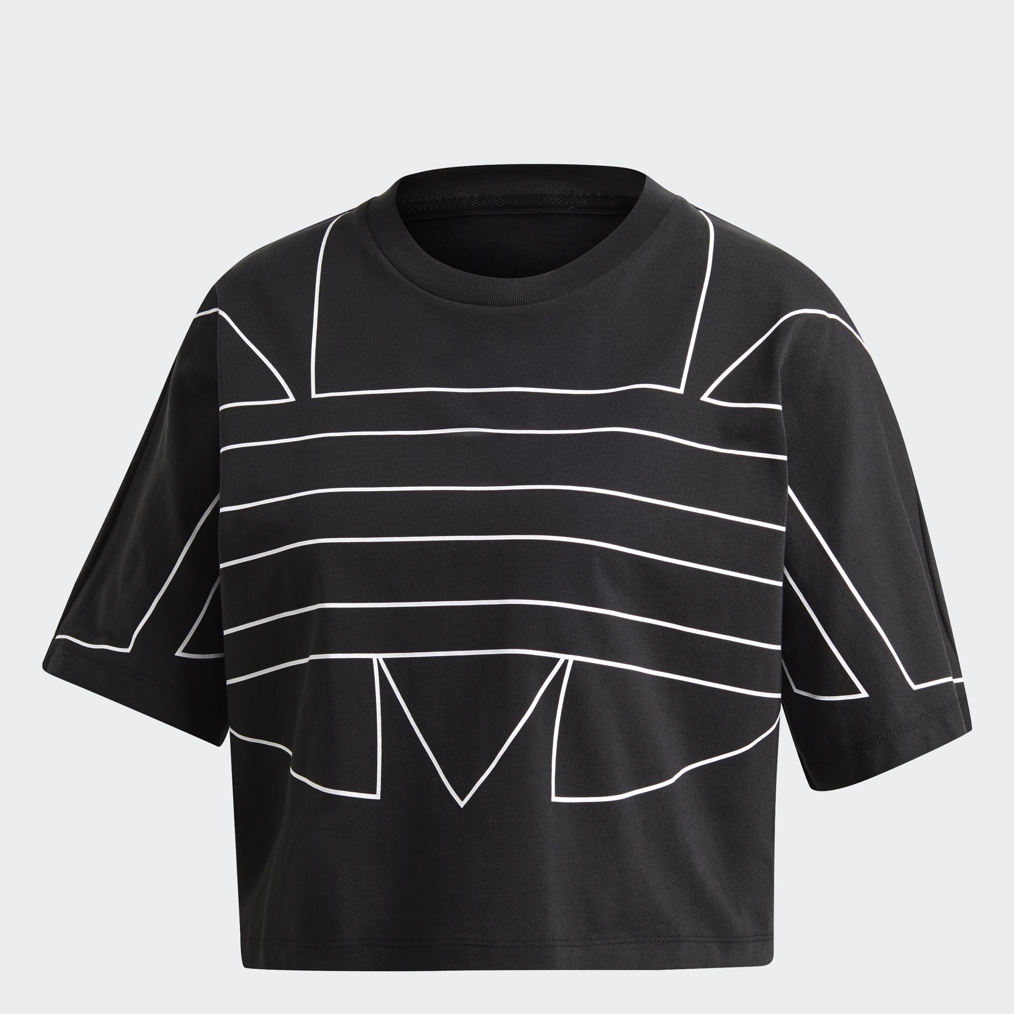 adidas เสื้อยืดบอยเฟรนด์ Essentials Logo ผู้หญิง สีดำ GL0781 - adidas ...