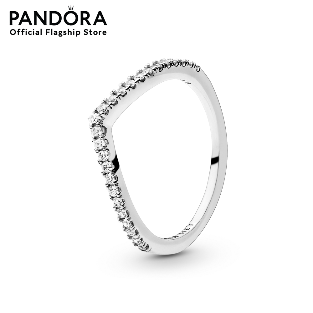 Pandora Sparkling Wishbone Ring แหวน แหวนเงิน แหวนเพชรCZ แหวนแพนดอร่า ...
