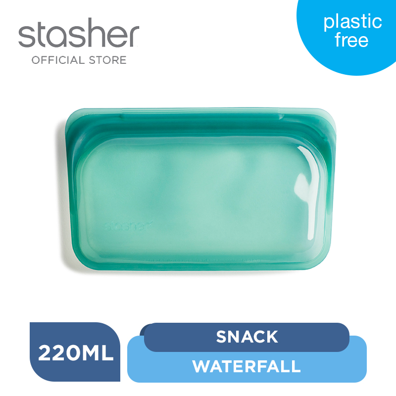 [Bundle] Stasher Snack Set of 3 Reusable Food Bags Tropical ถุงซิลิโคน ...