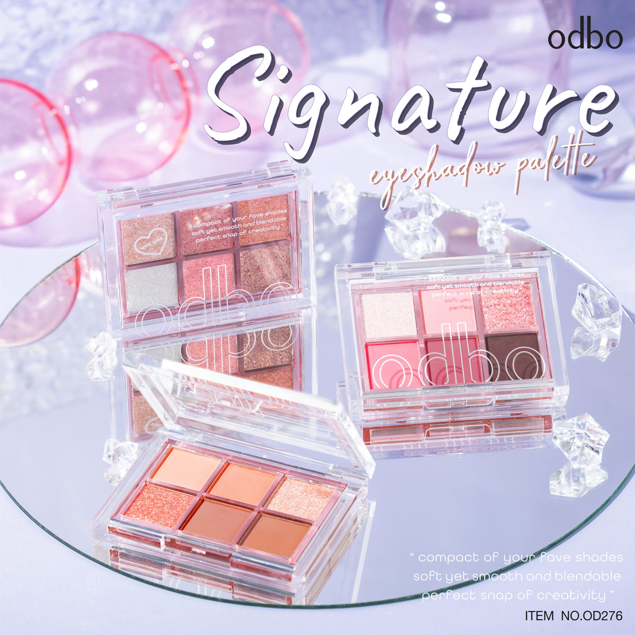 ODBO SIGNATURE EYESHADOW PALETTE (OD276) โอดีบีโอ ซิกเนเจอร์ อายแชโดว์ พาเลท x 1 ชิ้น abcmall ...