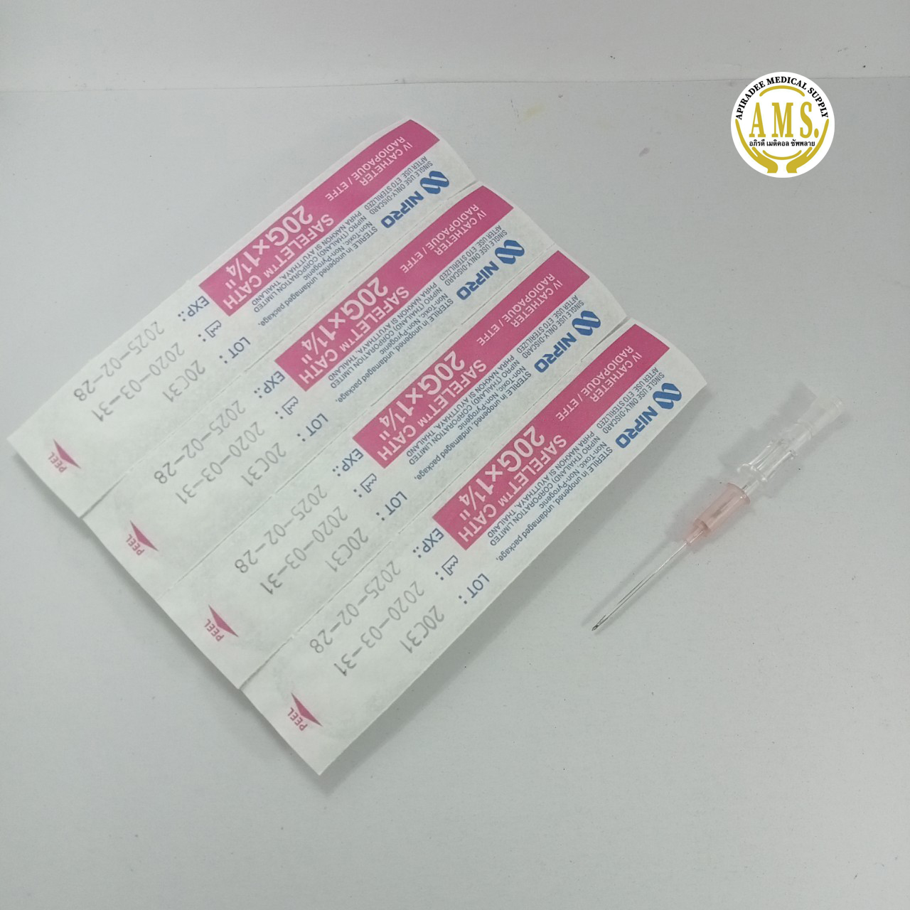 Nipro Safelet Cath เบอร์ 20G x1 14 นิ้ว (บรรจุ 5 ชิ้น) - AMS999 - ThaiPick