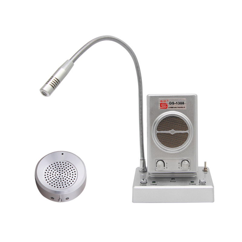 Window Speaker Intercom System Dual Way Anti Interference Bank Teller ...