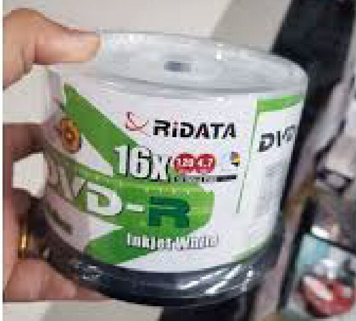 Ridata-RYO DVD-R Printable inkjet white DVD หน้าขาว สำหรับปริ้น 16x120min4.7gb - KL accessories ...