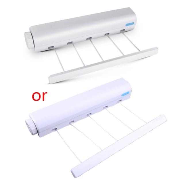 ๑ Wall Mounted Retractable Clothes Drying Rack Outdoor Retractable ...